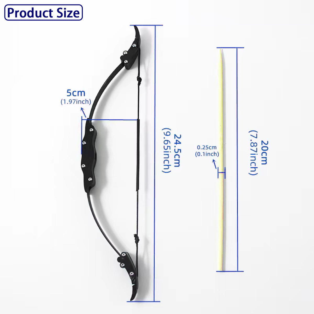 Mini Archery Bow and 10 Arrow Set Mini Recurve Bow Mini Double Aiming ...